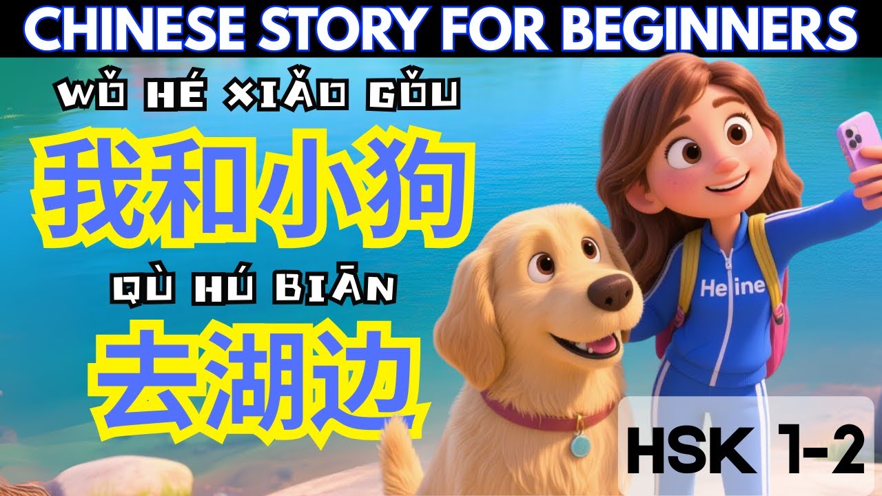 My Dog and I Went to the Lake | Chinese Story for Beginners | Learning ...