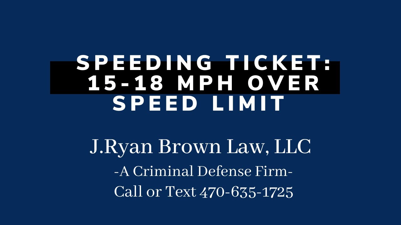 Speeding Ticket: 15-18 mph Over Speed Limit - YouTube