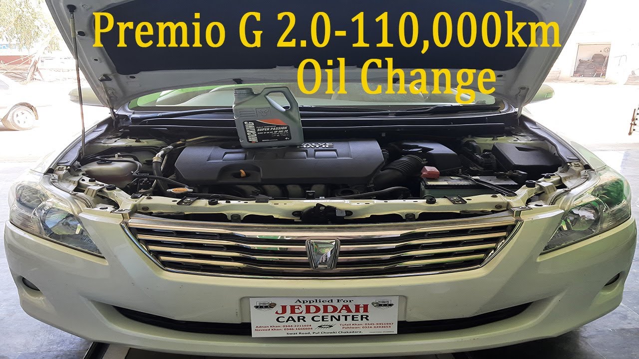 Toyota Premio 2.0 Engine Oil Change | Toyota Premio G | Engine Oil 0W20 ...