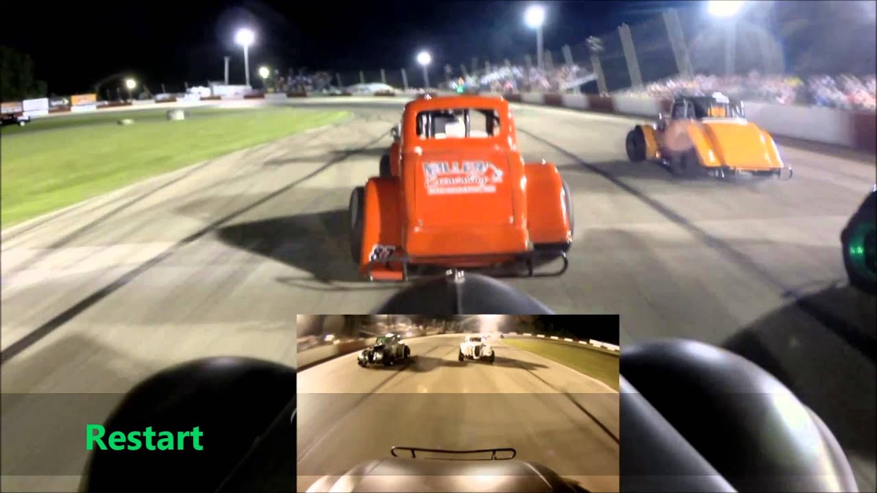 20150509 Columbus Motor Speedway Legends Feature Race Crash - YouTube