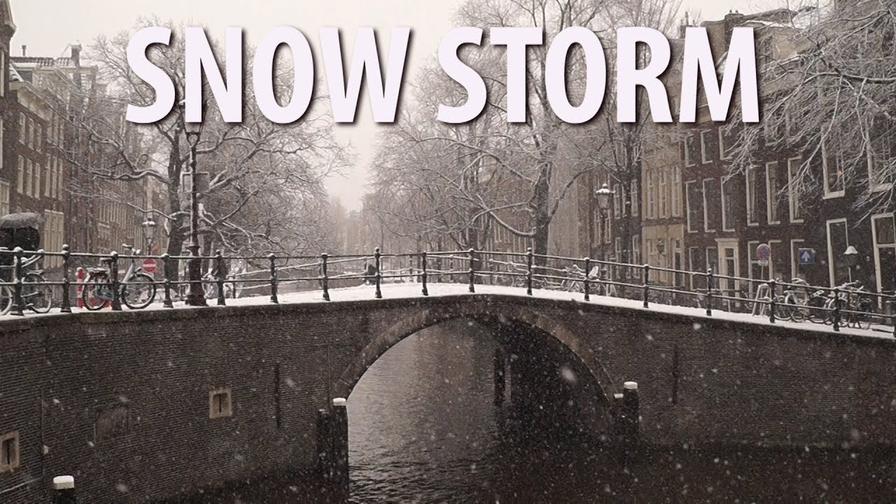 Amsterdam Snow Storm - YouTube