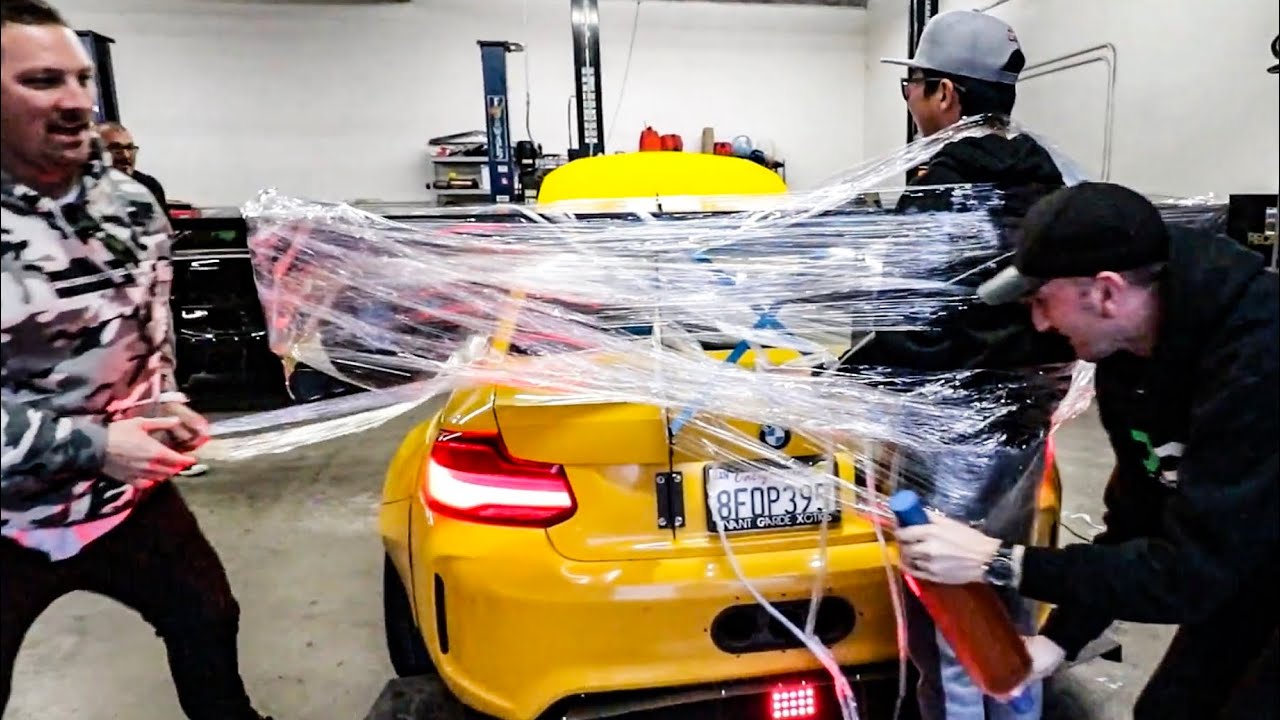 SHRINK WRAPPING ALEX CHOI TO HIS CAR PRANK! *EMELIA VLOG* - YouTube
