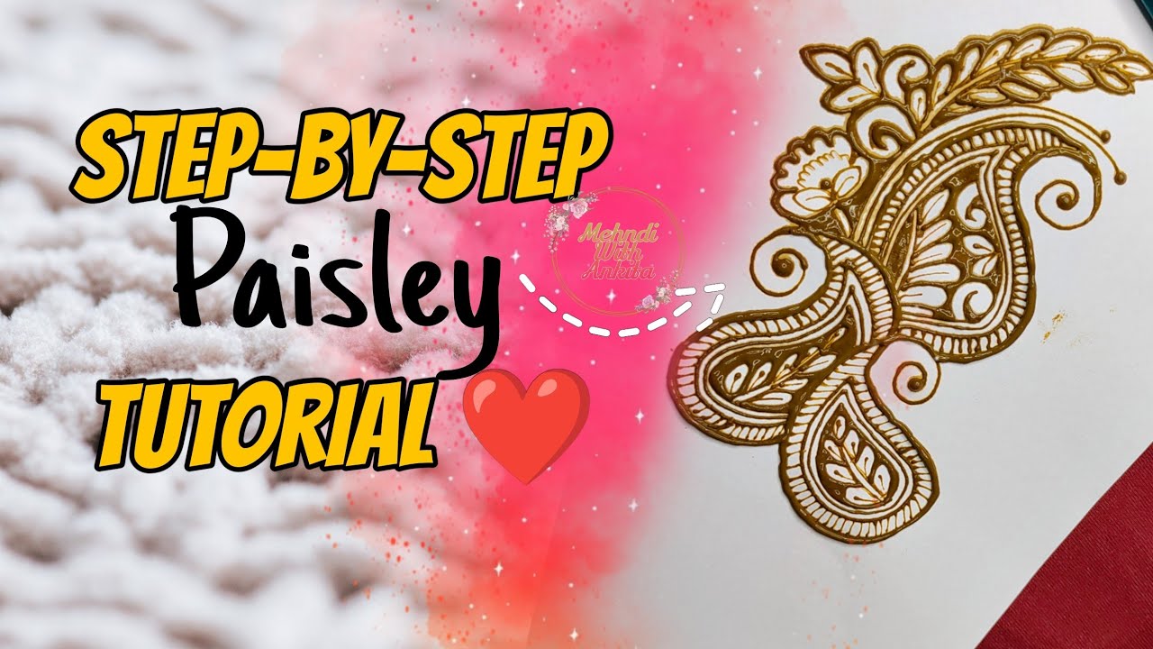 Easy step by step tutorial ️ फ्री में मेहंदी लगाना सीखे🥰 Paisley henna ...