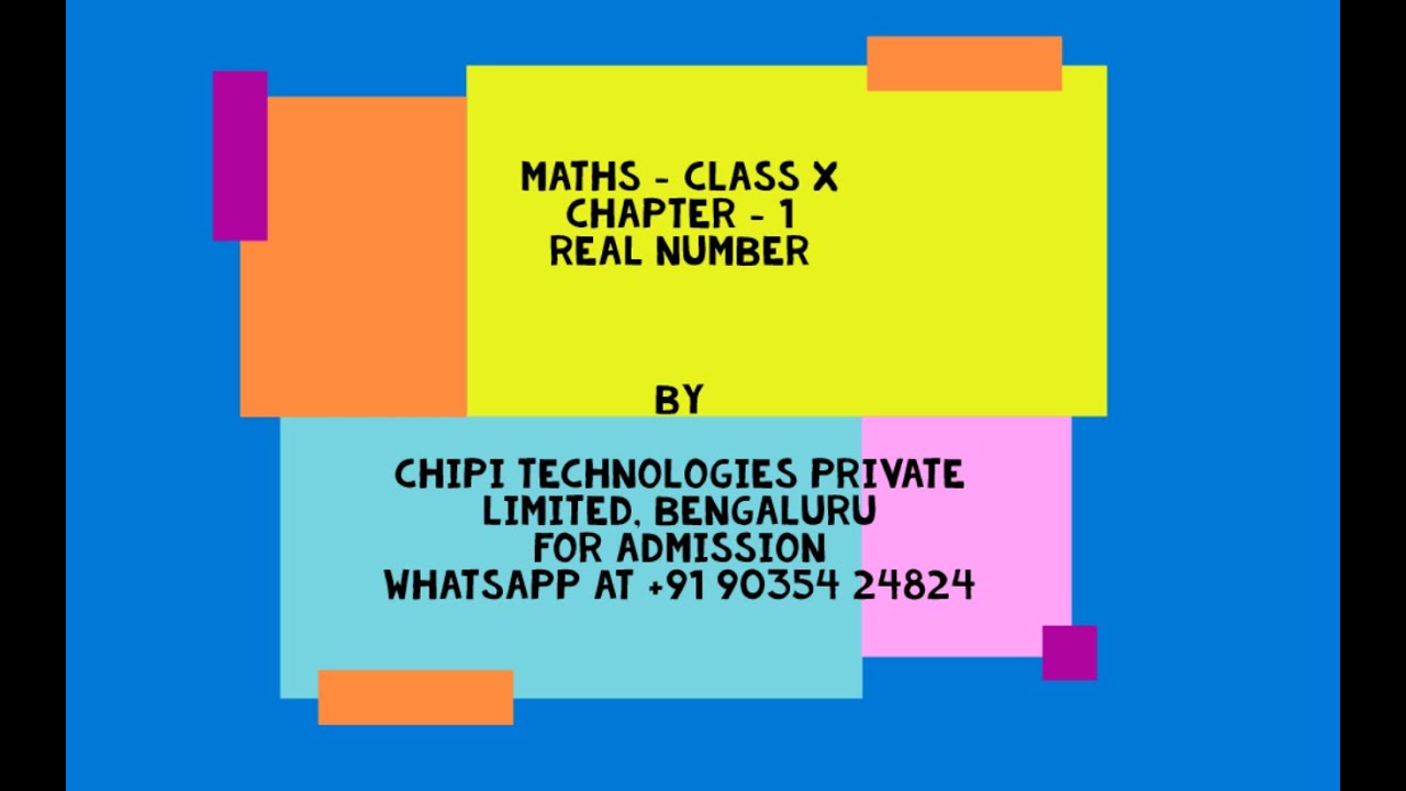 Class 10 - Maths - Chapter 1 - Real Number - Session 1 - YouTube