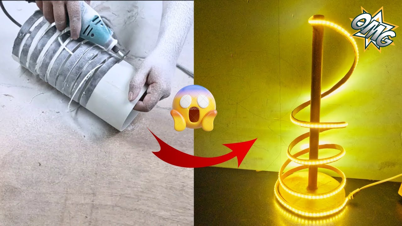 Modern Lighting Ideas from PVC Pipe | Simple table Lamp | DIY Crafts ...