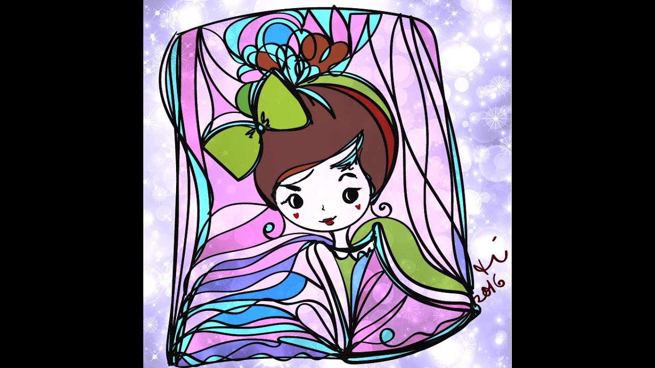 How to draw a girl and coloring on adobe illustrator ? - YouTube