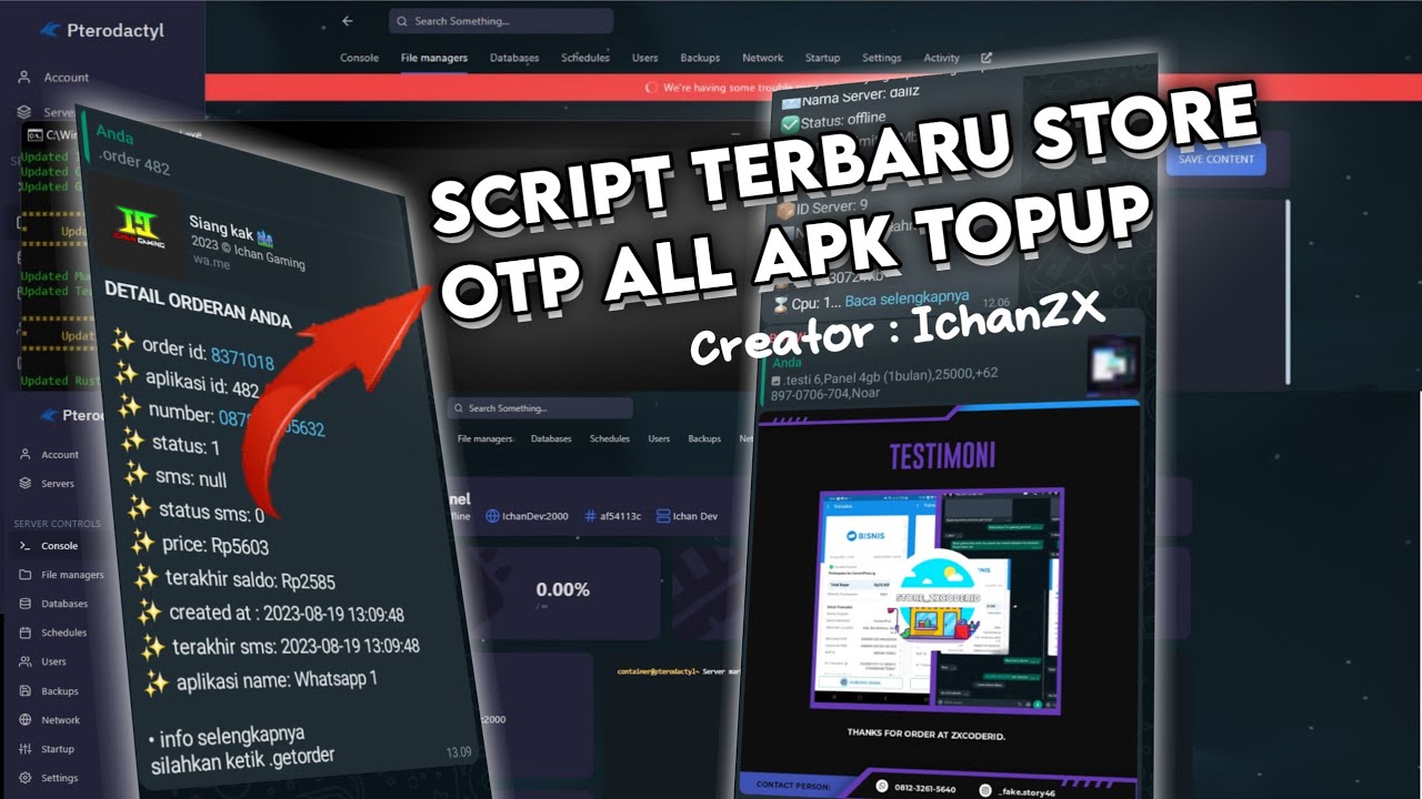 SCRIPT BOT WHATSAPP TERBARU TOPUP OTOMATIS & OTP ALL APK || TERBARU ...