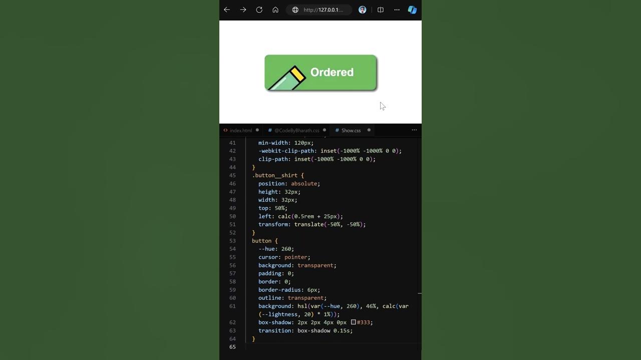 HTML, CSS 🤩 #html #websitedesignerwebsitedesign #yazılım #javascript #kground #vscode #shorts ...