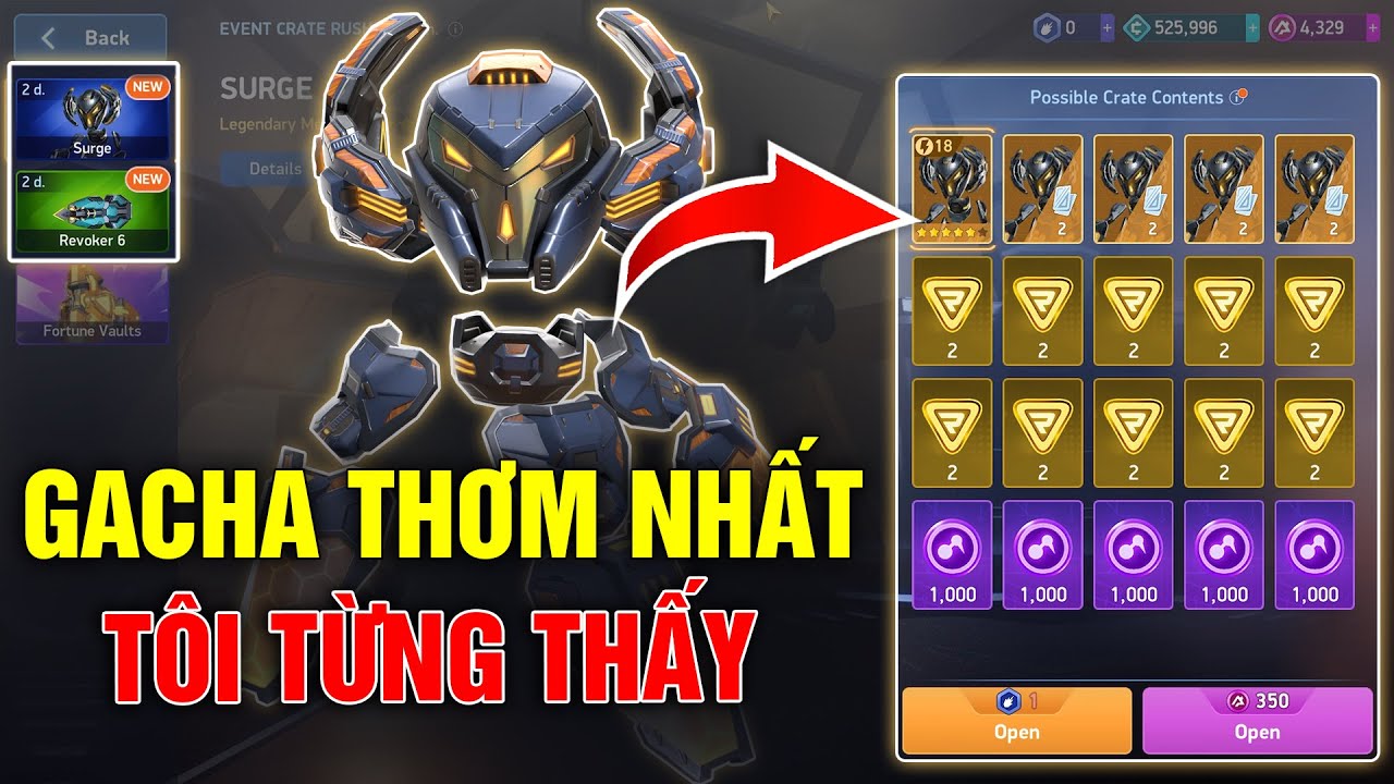 Gacha Surge😯Sự kiện CỰC KỲ NGON, Bỏ qua là HỐI HẬN | Mech Arena - YouTube