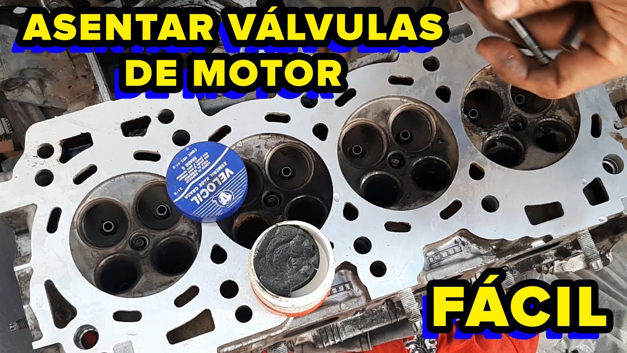 COMO ASENTAR VÁLVULAS DE MOTOR FÁCIL - Easy Valve Seat Grinding - YouTube