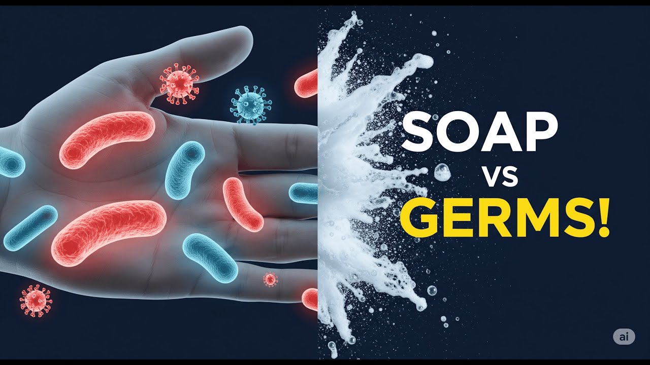 How Soap Actually Kills Germs | The Science Behind Handwashing! - YouTube