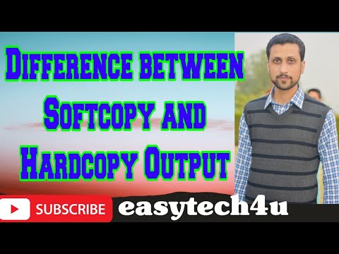 Difference Between Softcopy And Hardcopy Output || Lecture No 20 || Mubarik Siddique || 1st Year ...