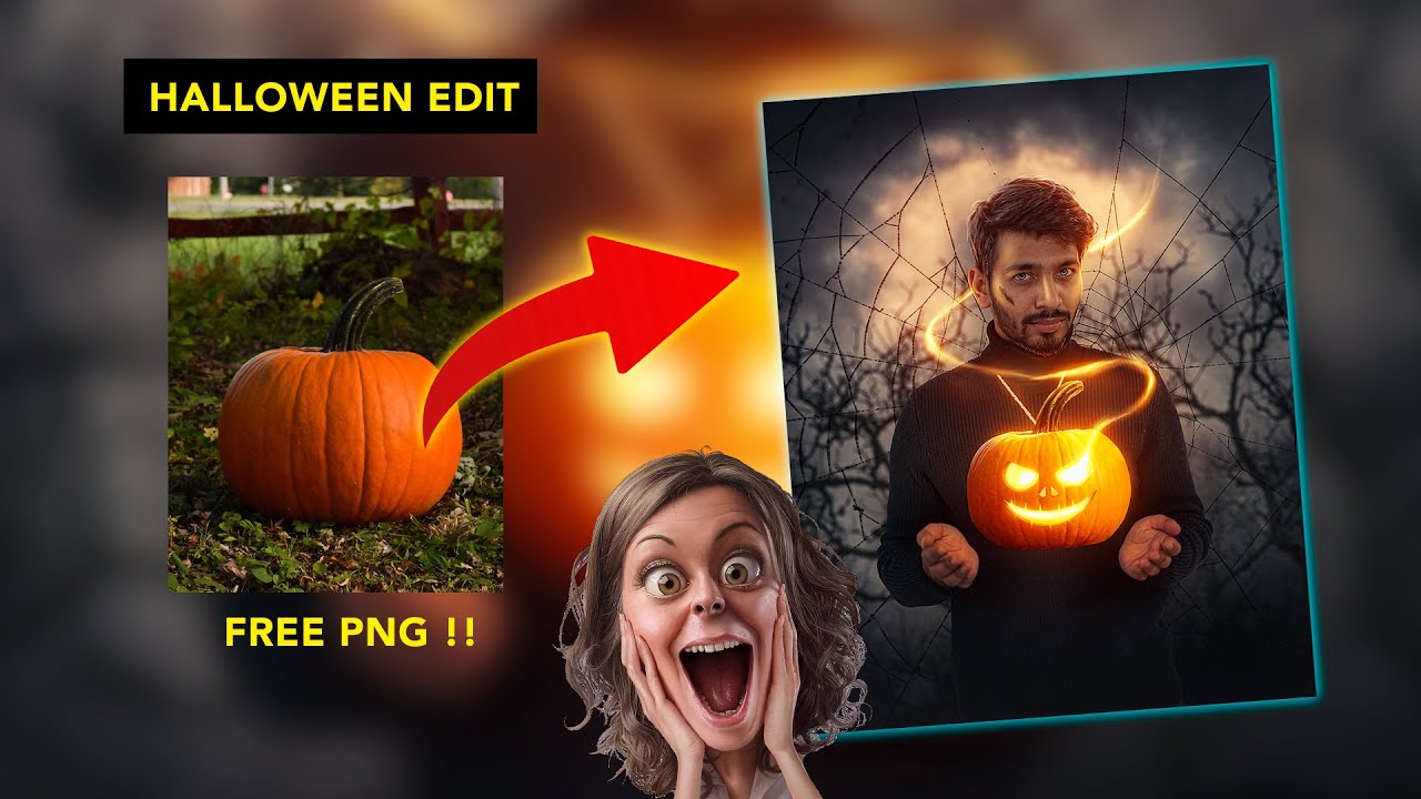 Halloween Pumpkin - PicsArt Photo Editing Tutorial - Free PNGs - YouTube