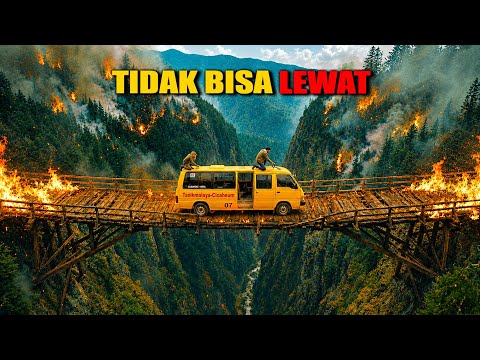MEREKA TERJEBAK DI JEMBATAN YANG MULAI AMBRUK KARENA KEBAKARAN HUTAN‼️Alur Cerita Film