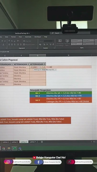 Rumus If Pada Excel Kombinasi If And Or Sekaligus If Excel Microsoftexcel Tutorialexcel