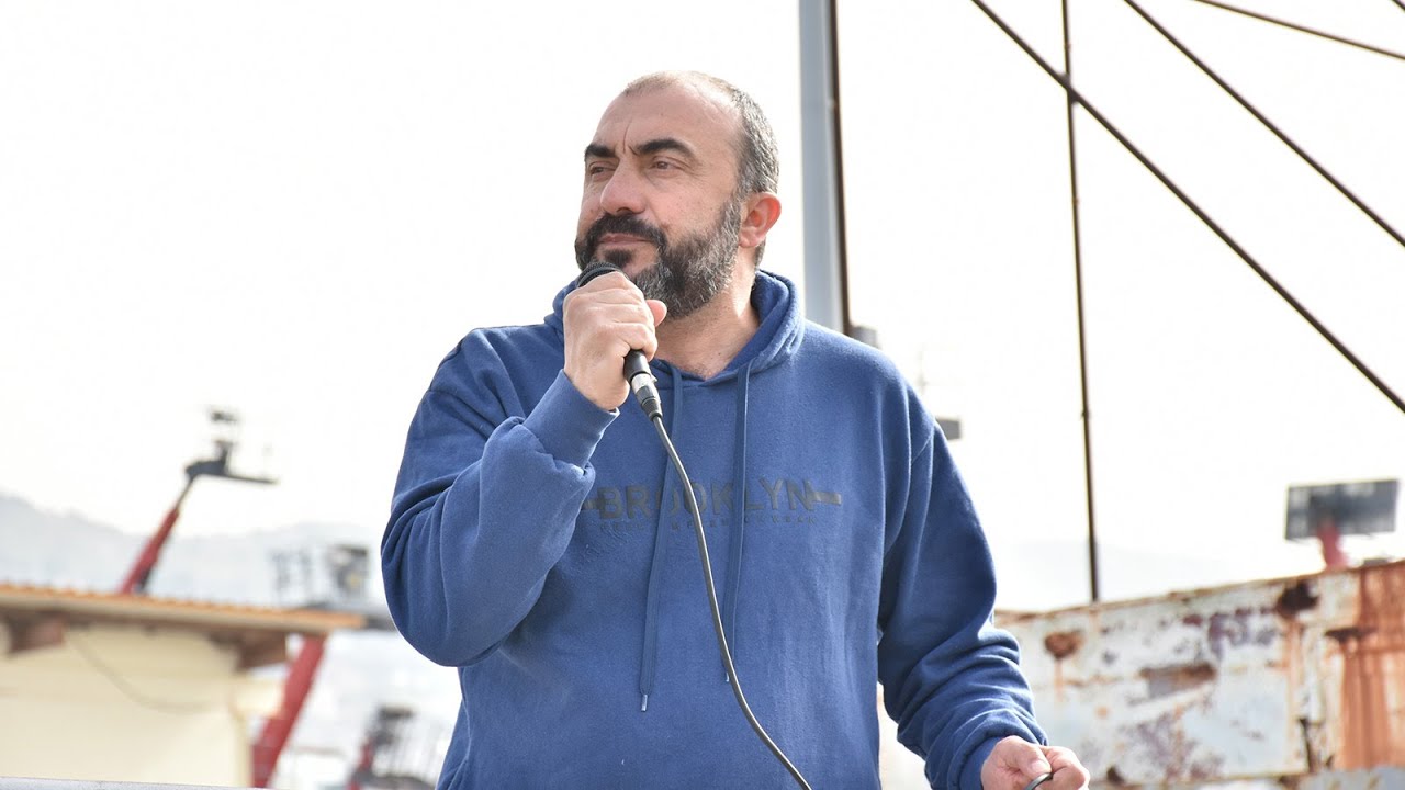 Ομιλία του Σ. Πουλικόγιαννη στην απεργιακή συγκέντρωση στο Πέραμα - YouTube