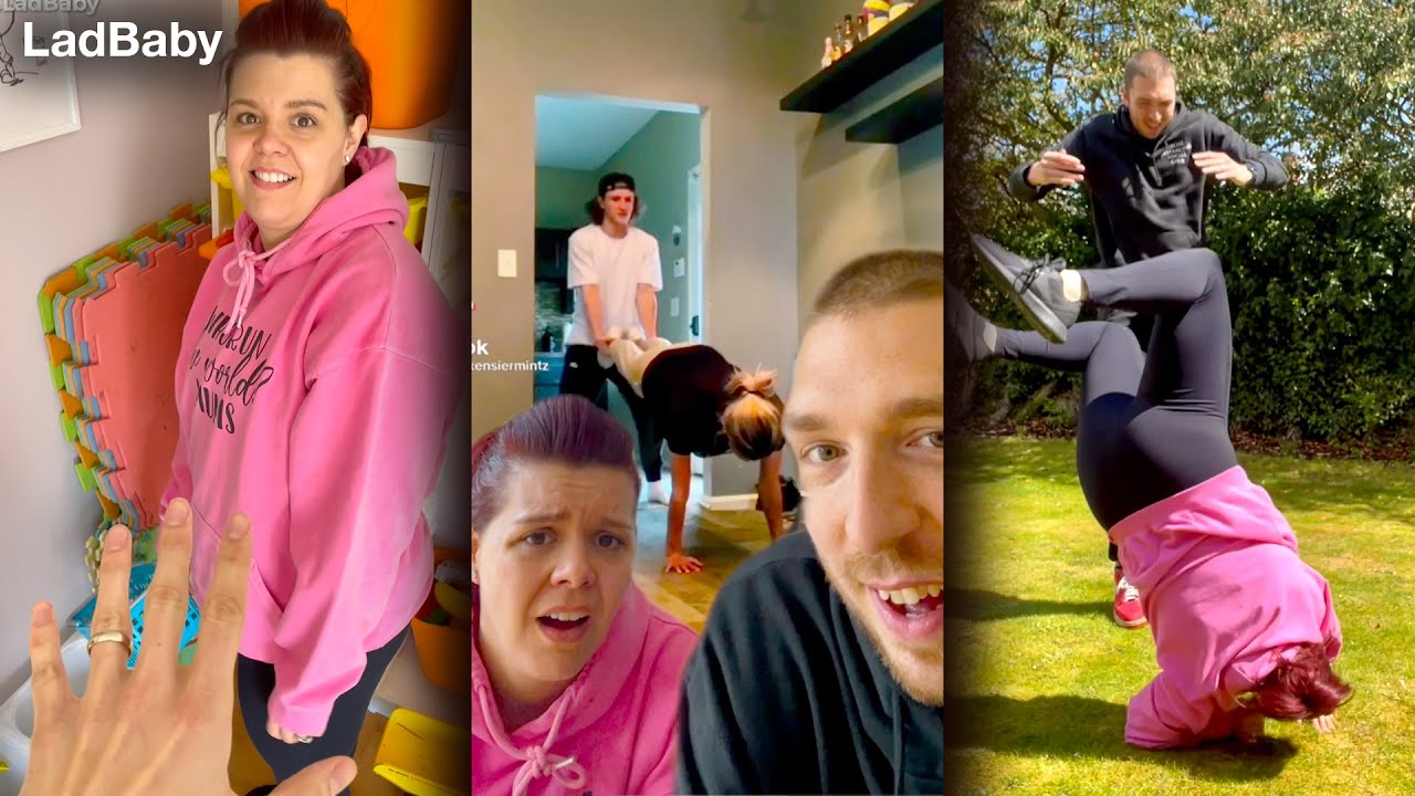 When Mum & Dad try the wheelbarrow flip challenge 🤕🤣 - YouTube