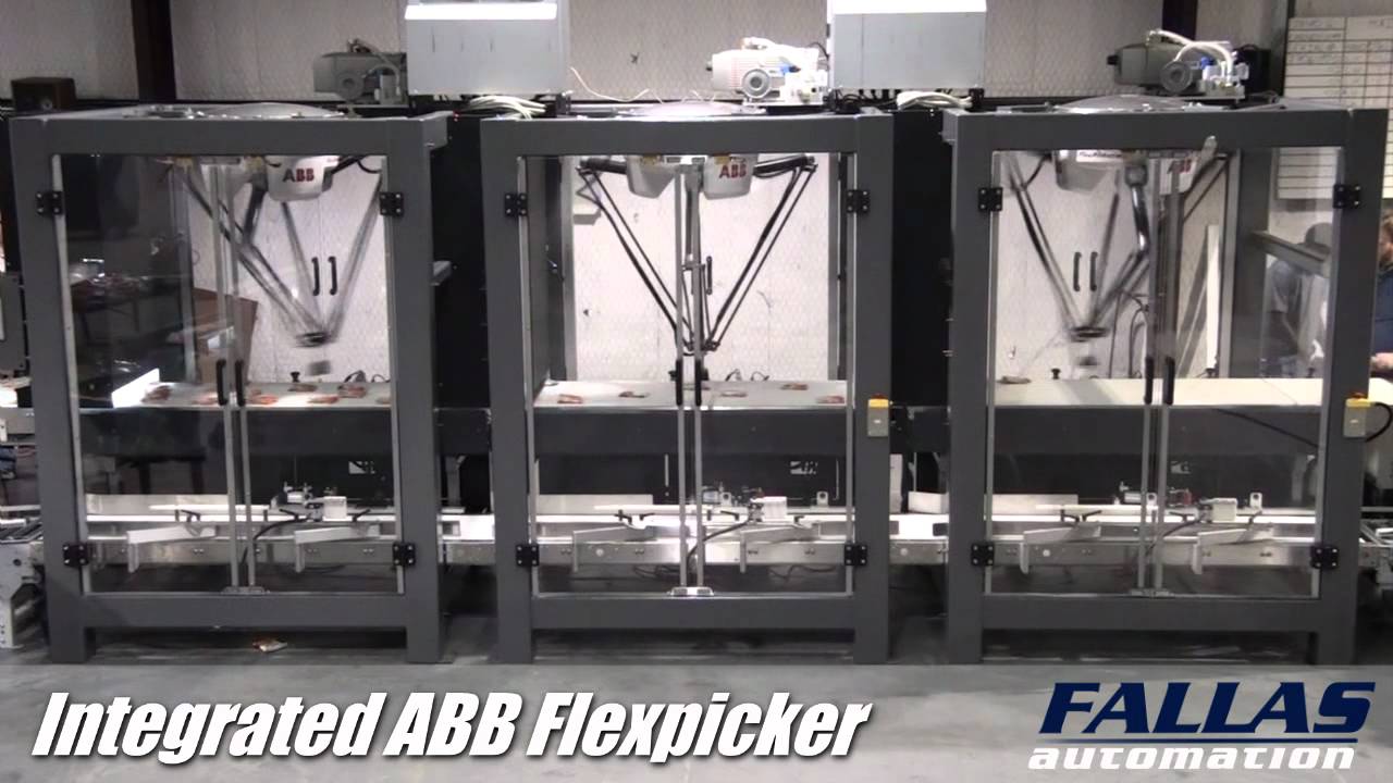 Fallas Integrated ABB Flexpicker Case Packer - YouTube