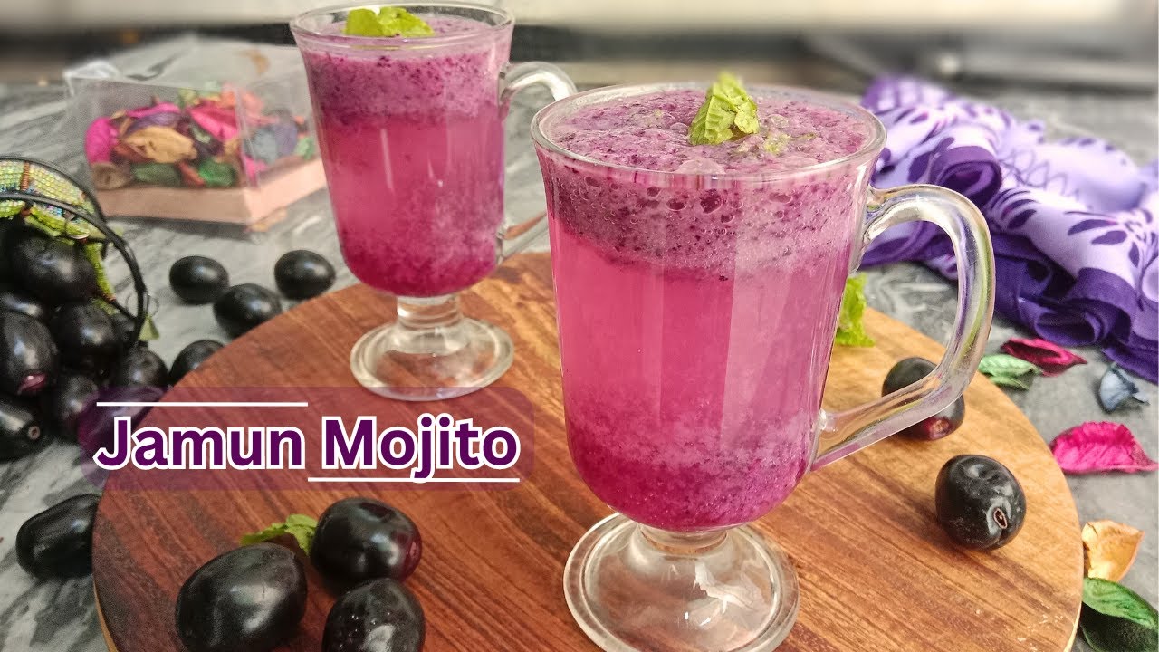 Jamun Mojito Recipe | Black Plum Mocktail | Jamun Soda | Black Jamun Mojito |Refreshing Summer ...