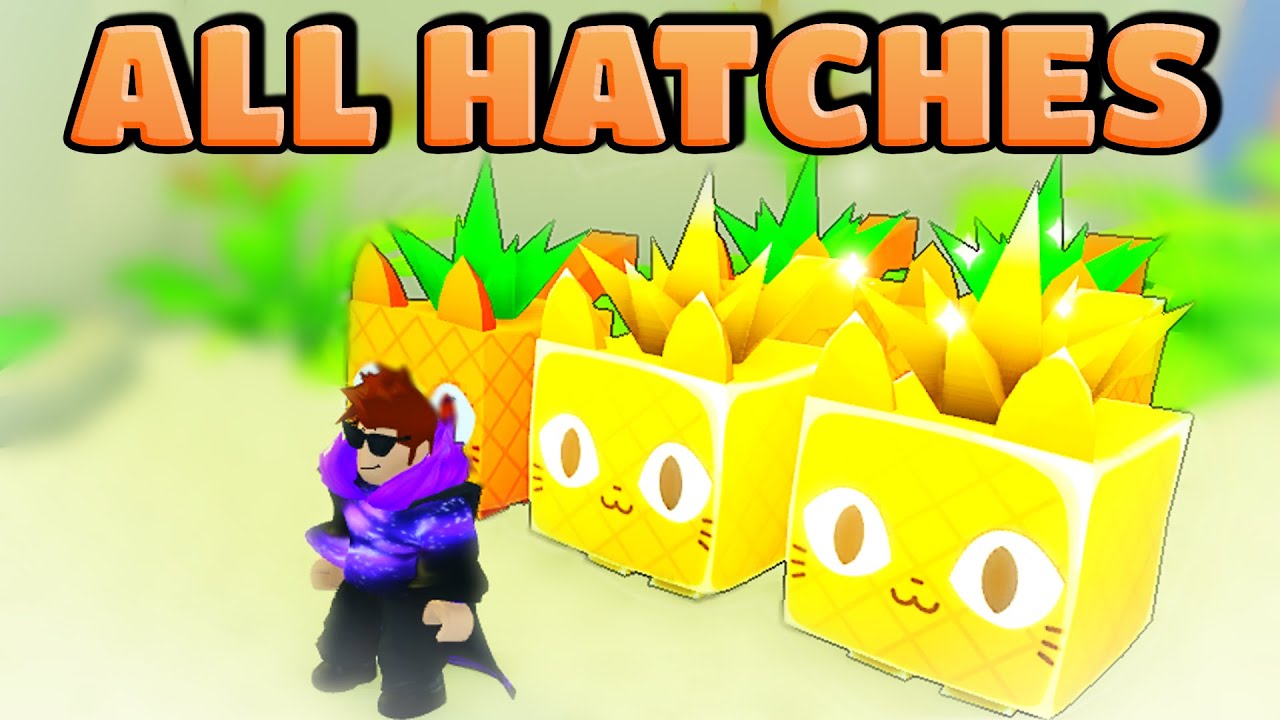 All Huge Pineapple Cat Hatches I Got! - Pet Simulator X - YouTube