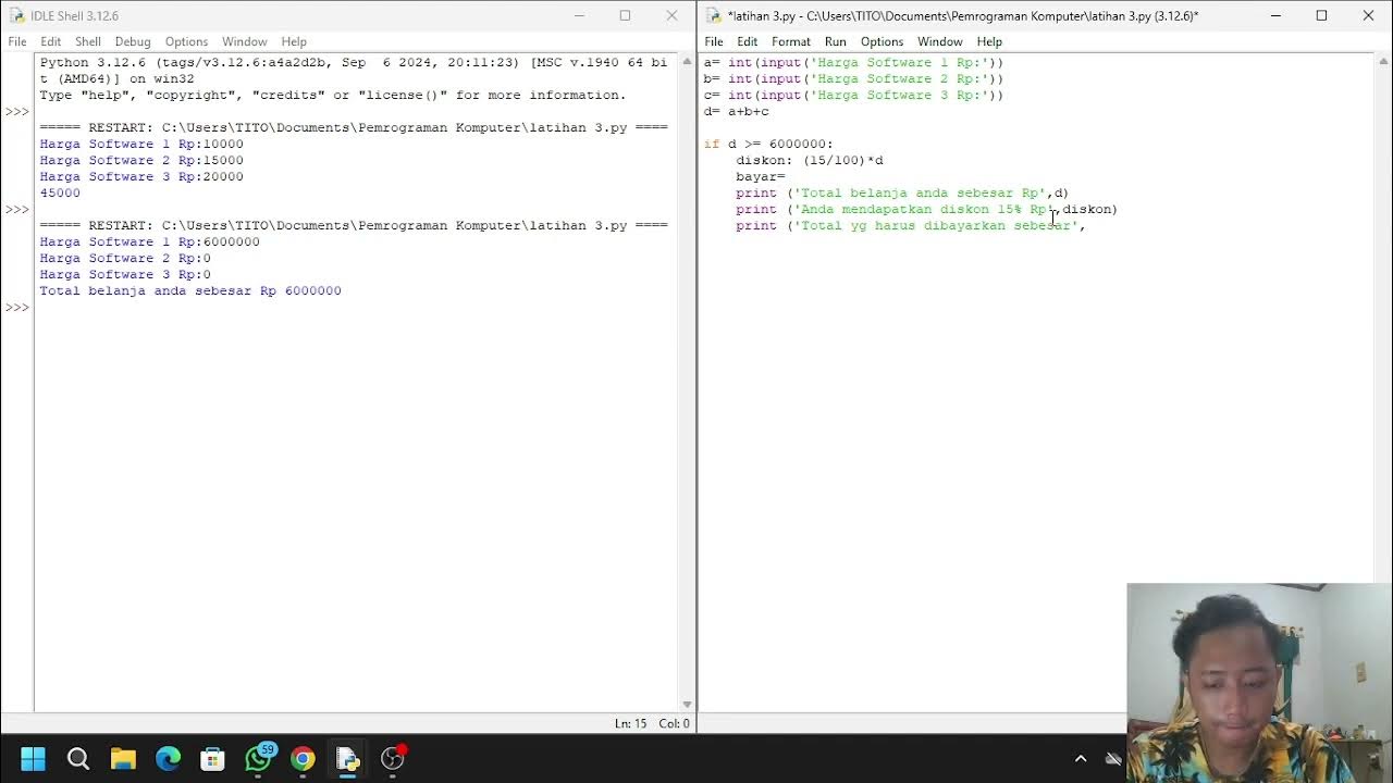 Latihan If Elif Else 8 - YouTube