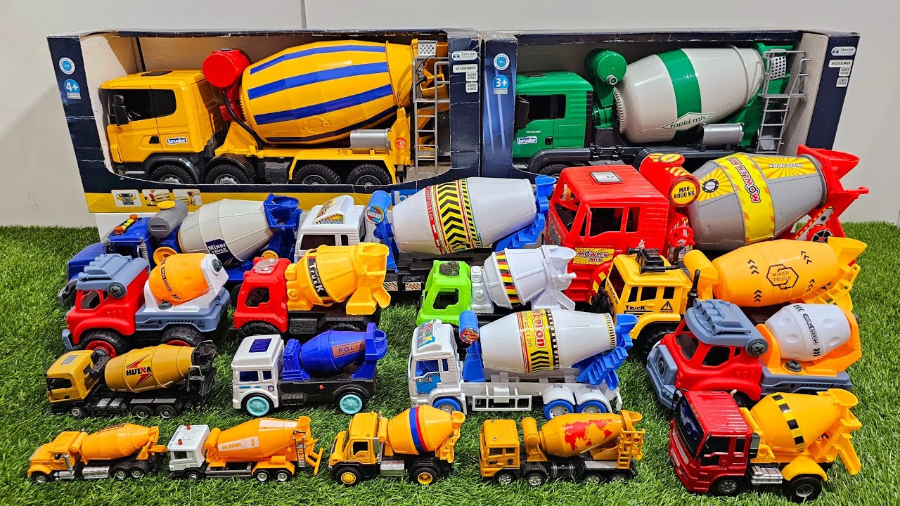 Jenis-jenis mobil truk molen, kumpulan truk molen besar, unboxing mixer ...