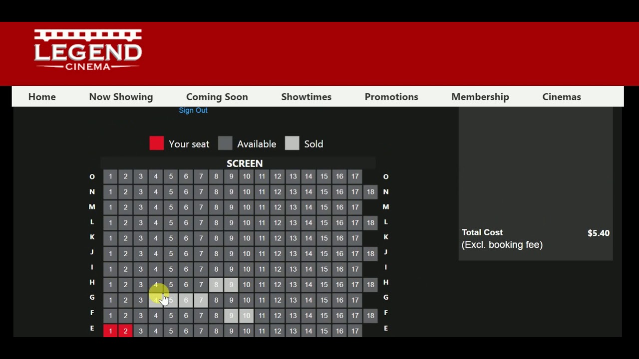 How to buy Legend Cinema Ticket Online - YouTube