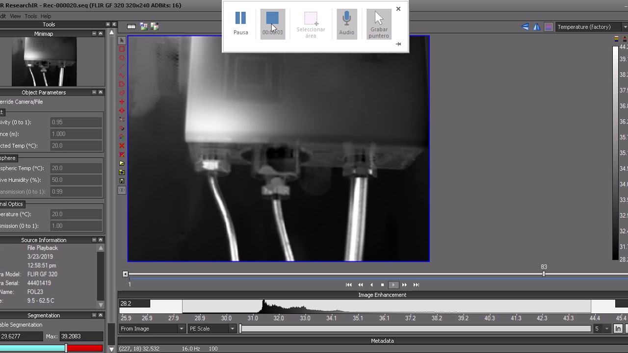 FLIR Camara GasFindIR ResearchIR Fuga de gas natural - YouTube