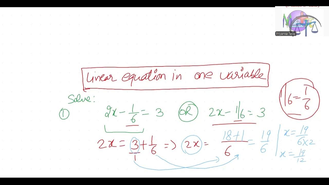 Linear equation in one variable #simplification # To find value of unknown variable #Maths ...