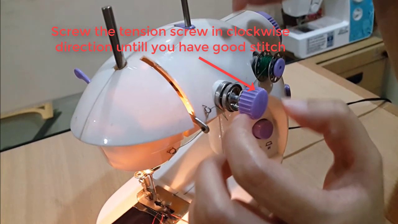 How to use a portable mini sewing machine with pedal video on how to ...