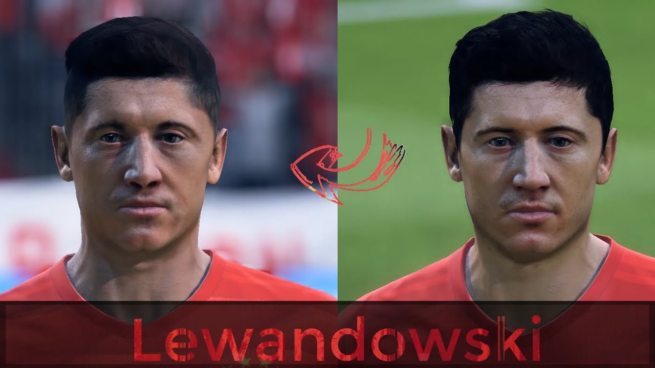 Lewandowski Face And Hair Mod by BR7 for FIFA 19 - YouTube