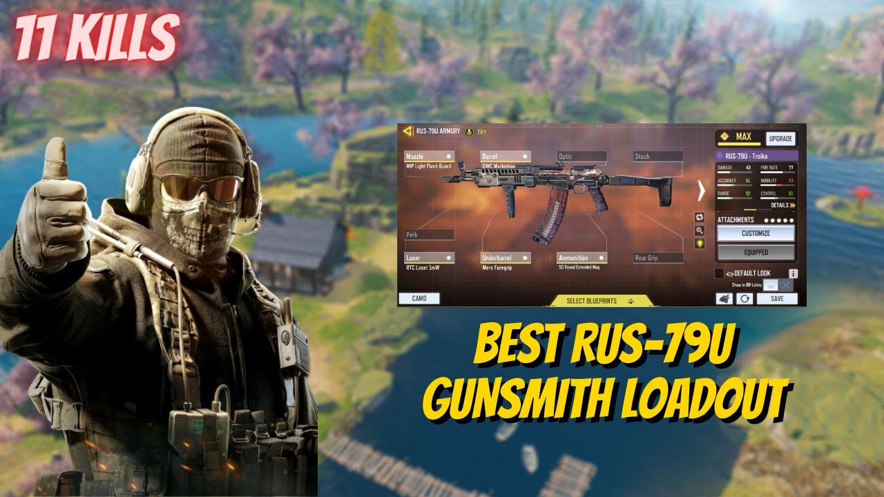 BEST RUS-79U GUNSMITH LOADOUT | 11 KILLS | SQUAD VS SQUADS | CALL OF ...