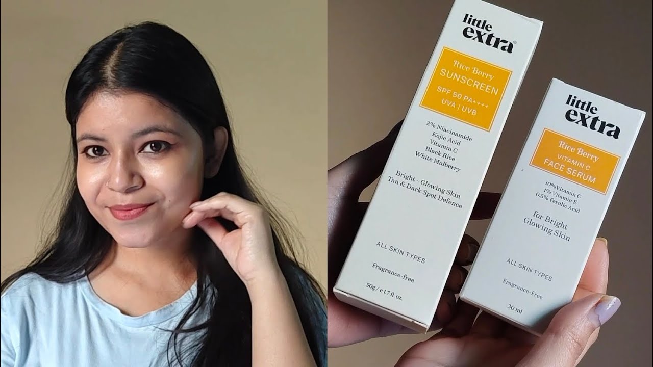 My skincare routine ft. Little Extra Vitamin C serum & Little Extra ...