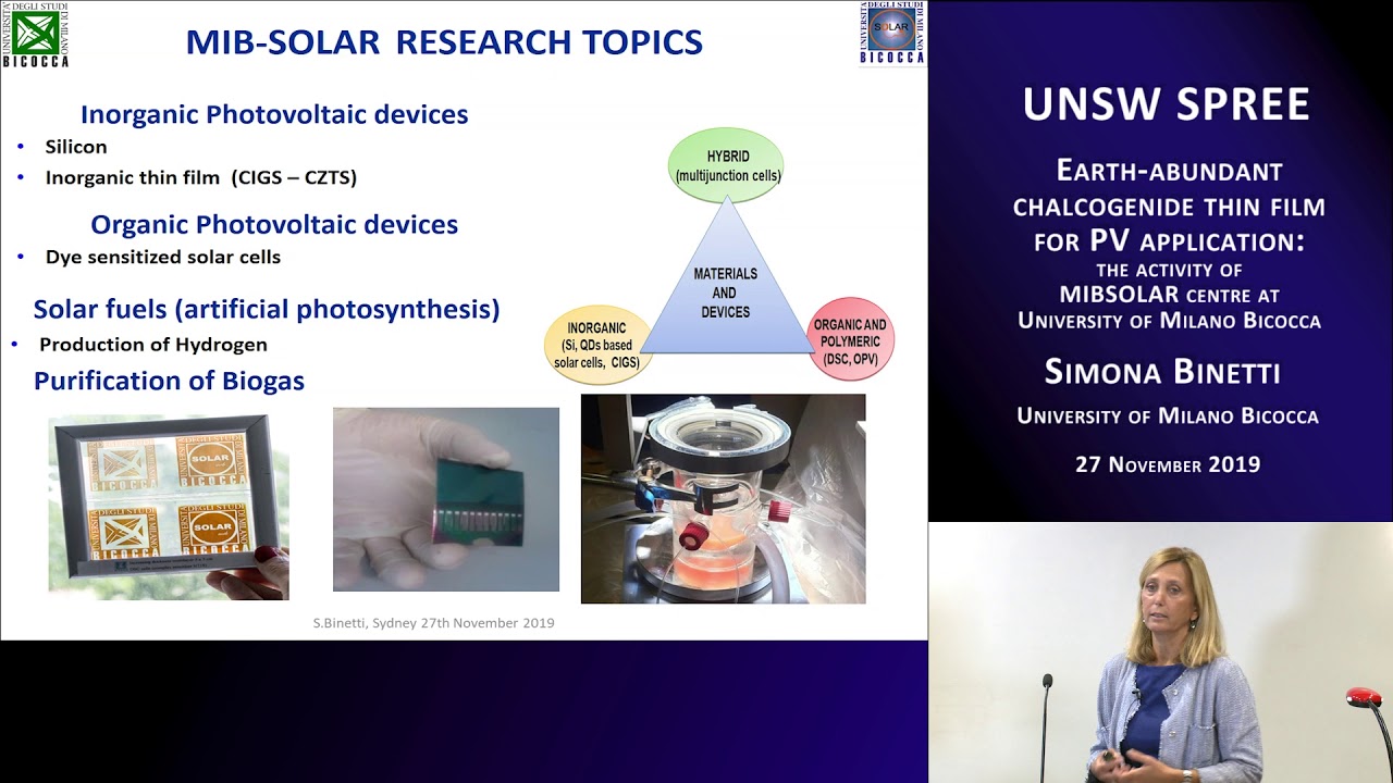 UNSW SPREE 201911-27 Simona Binetti - Earth-abundant chalcogenide thin ...