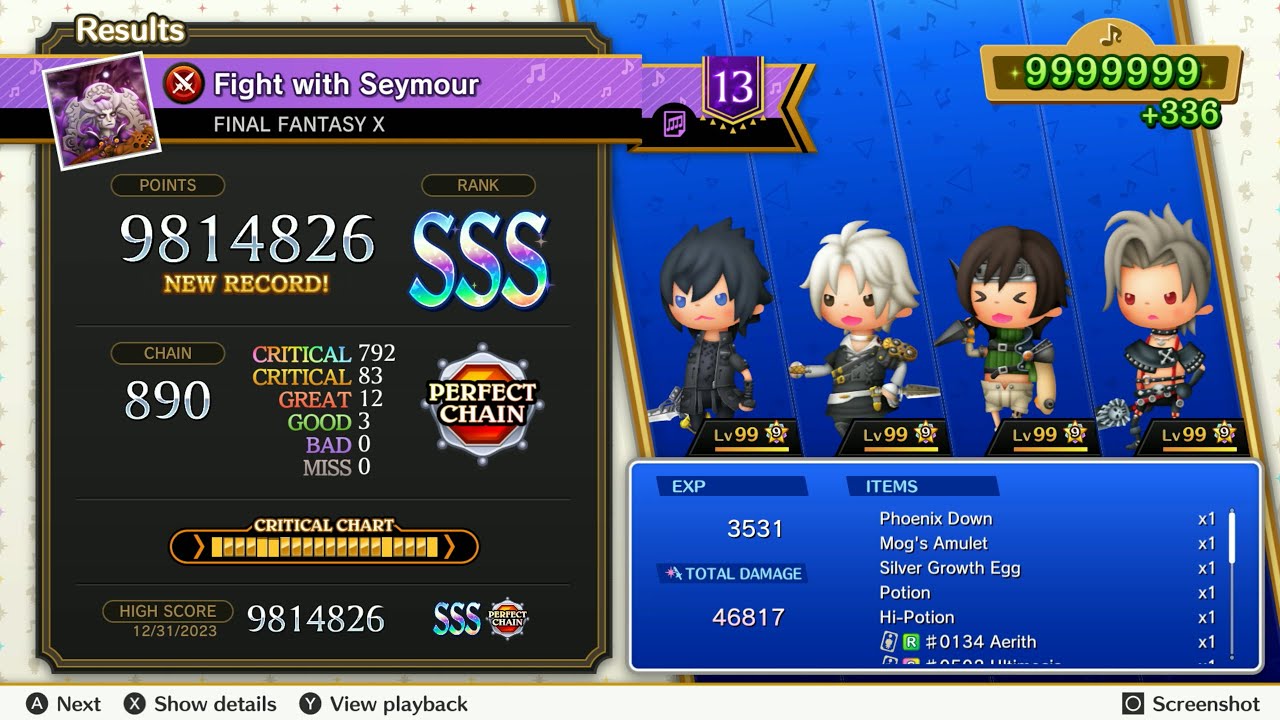 Theatrhythm Final Bar Line : FFX - "Fight With Seymour" - Supreme ...