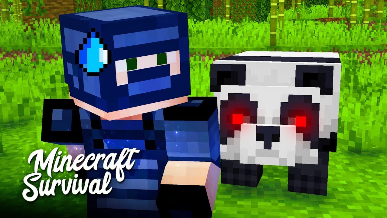 MINECRAFT SURVIVAL #23 - PANDA CHCE MNIE ZJEŚĆ?! - YouTube