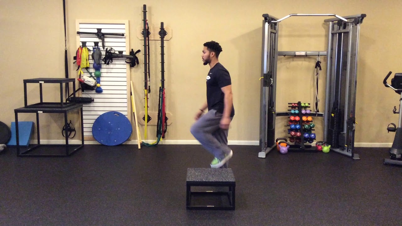 3 B Frontal Step Up to Single Leg - YouTube
