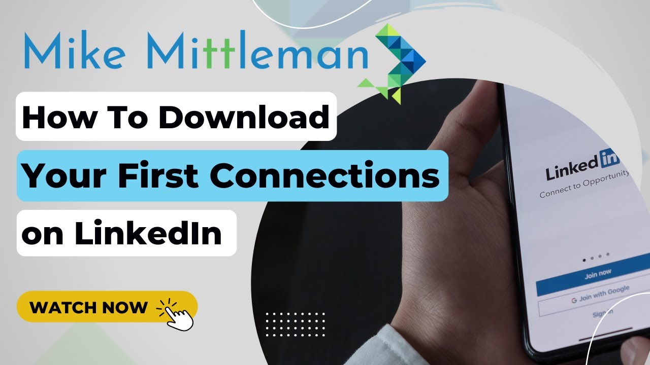 How to Download Your First Connections on LinkedIn - YouTube