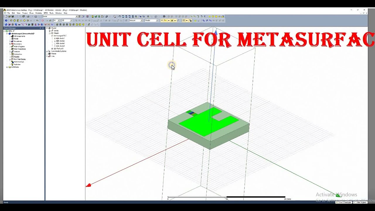 unit cell of metasurface 180 degree phase shift at 5 8 resonance ...