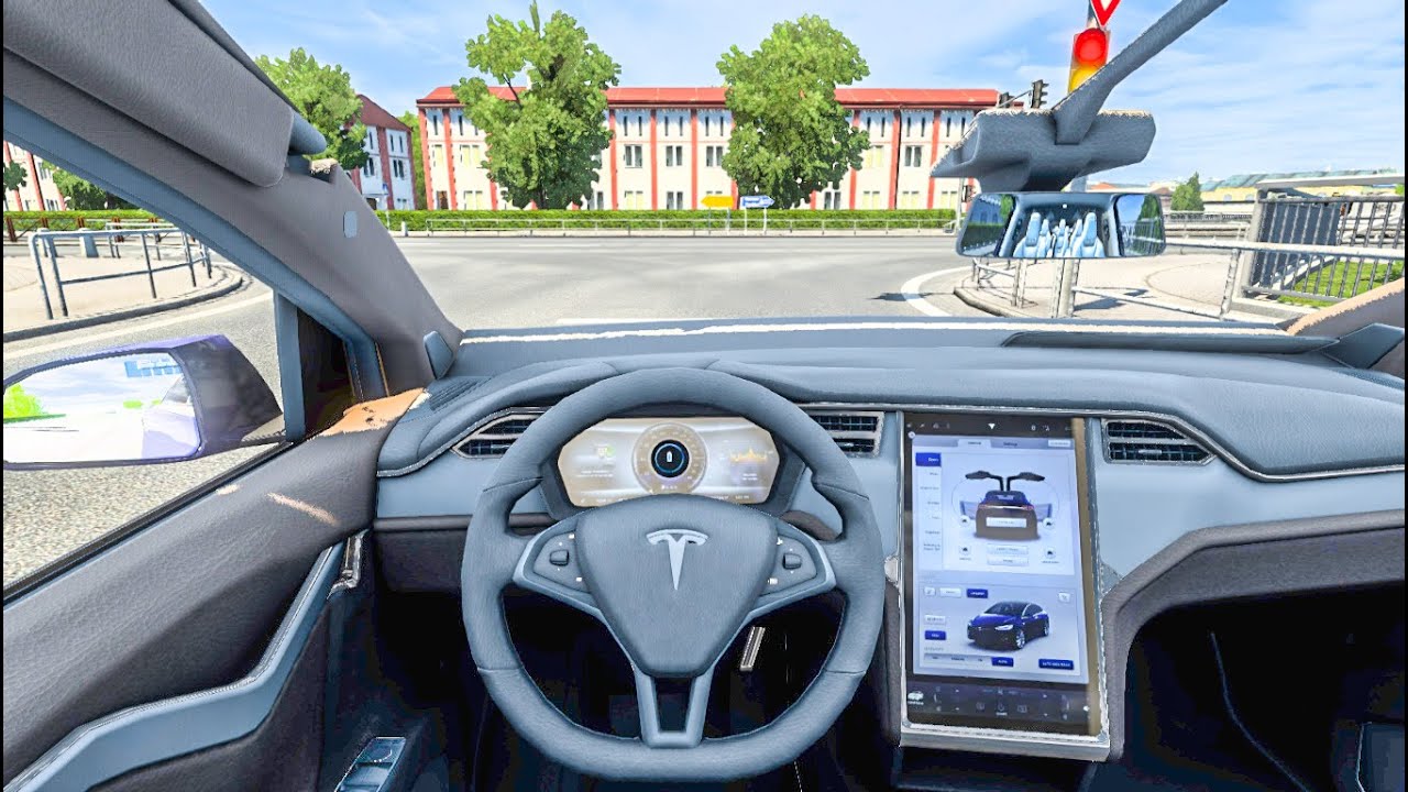 Tesla Model X || Euro Truck Simulator 2 || ETS 2 Car Mod 1.44 - YouTube