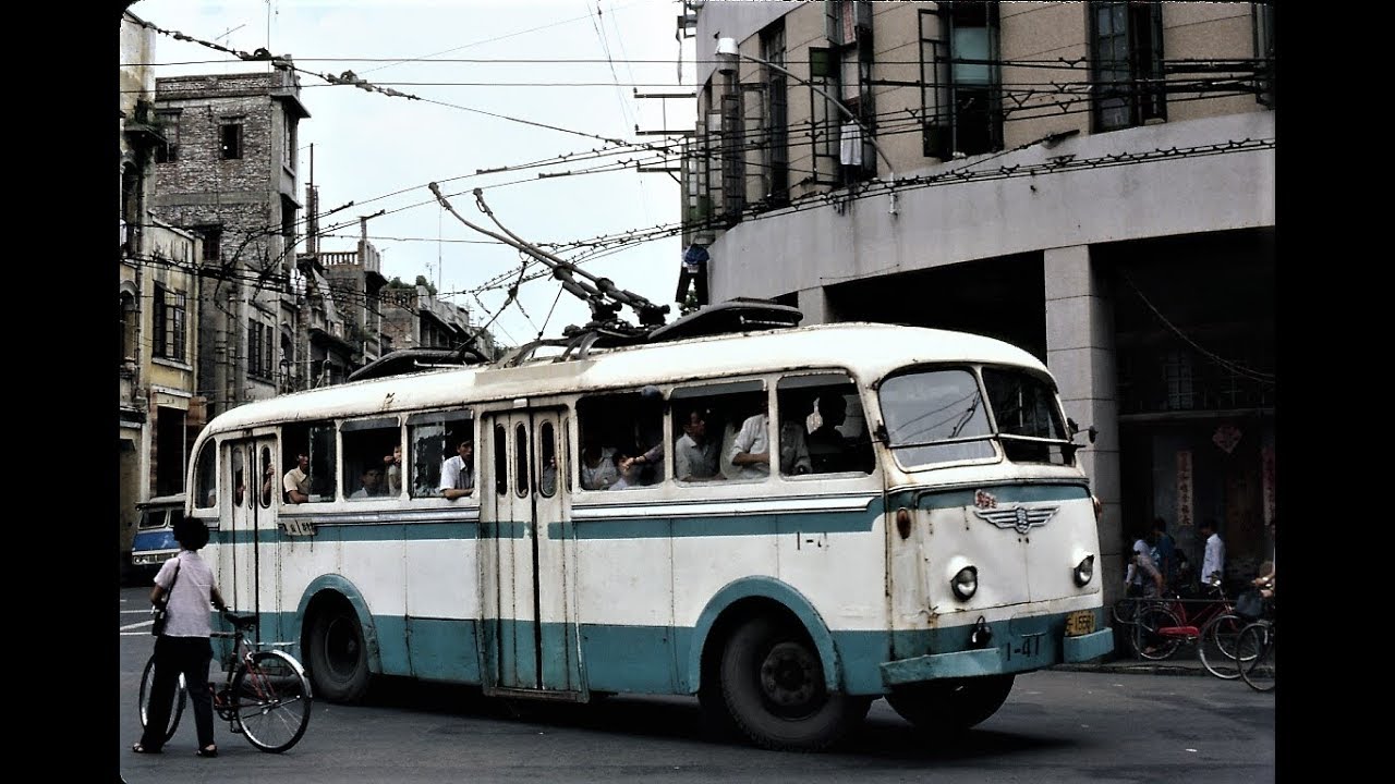 Canton (Guangzhou), China Trolleybus Scenes - 1981 - YouTube