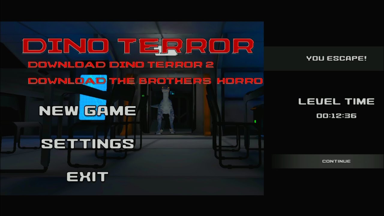I tried to escape the laboratory of "Dino Terror" as fast as I can ...