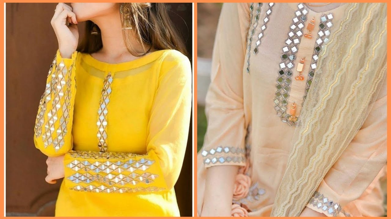 Stylish & Latest mirror work embroidery dress designs | Gorgeous Mirror ...