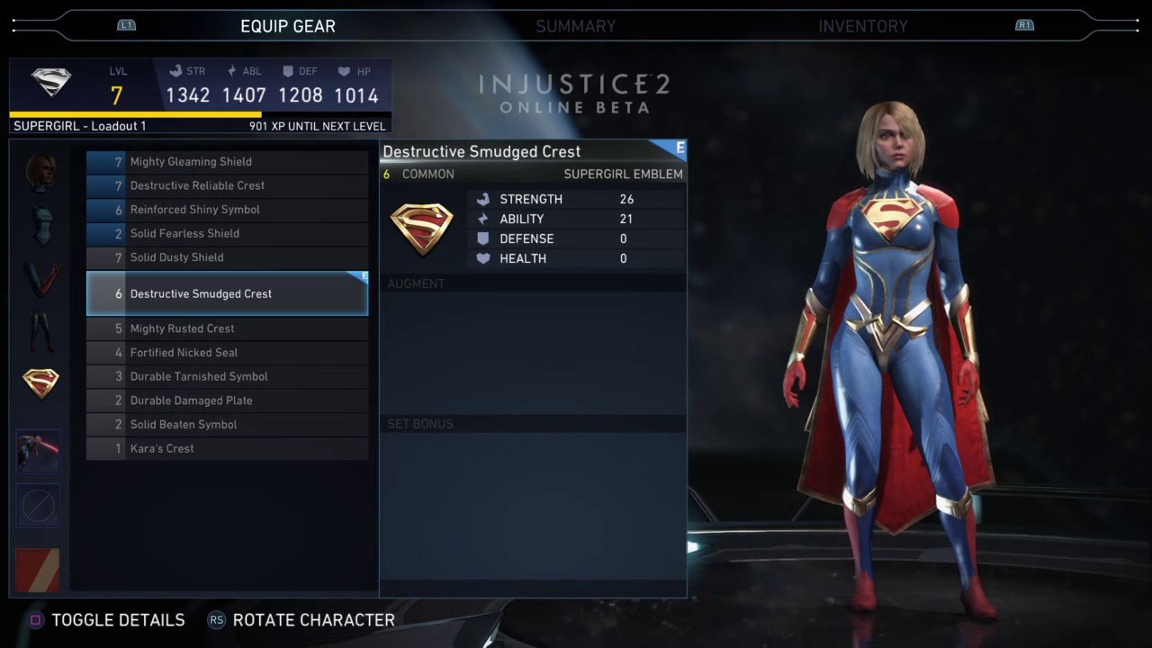 [Injustice 2 Beta] My current gear for all the characters - YouTube