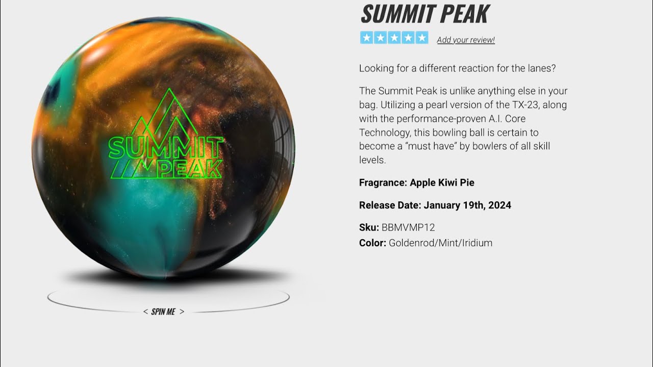 Storm Summit Peak Ball Review AKA new Goat! - YouTube