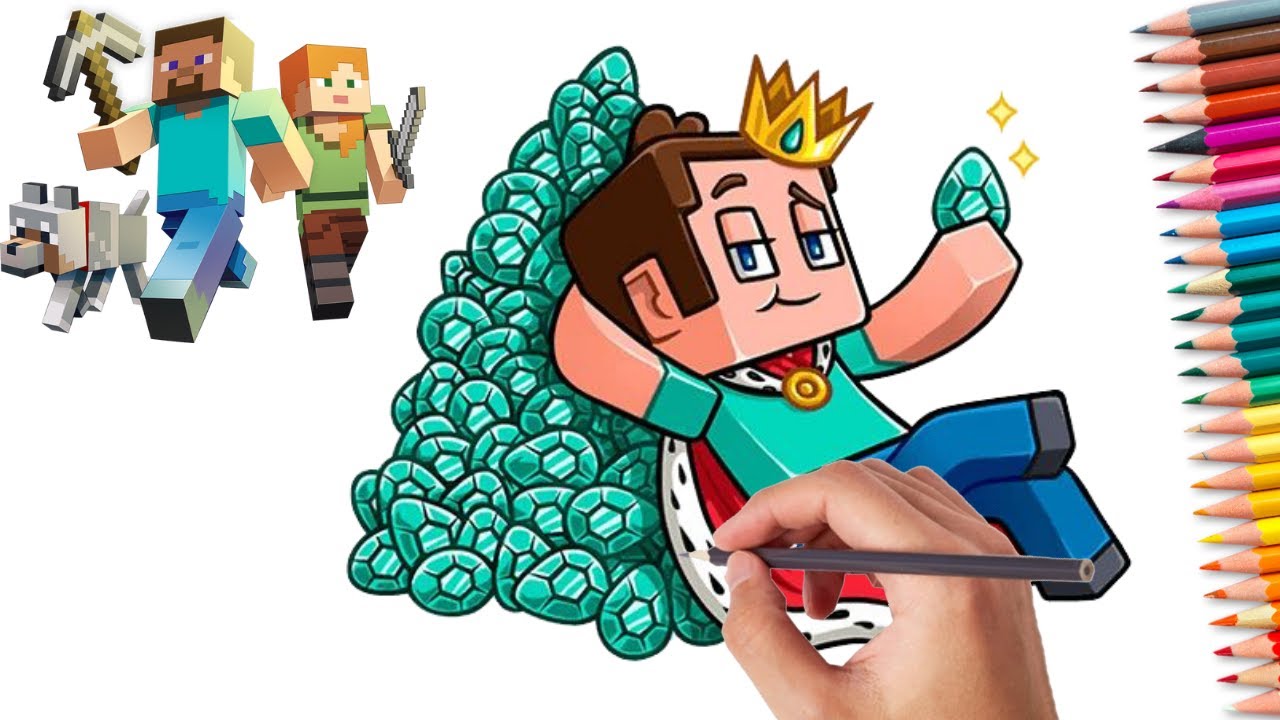 Minecraft | How to draw Steve step by step | Minecraft steve drawing ...