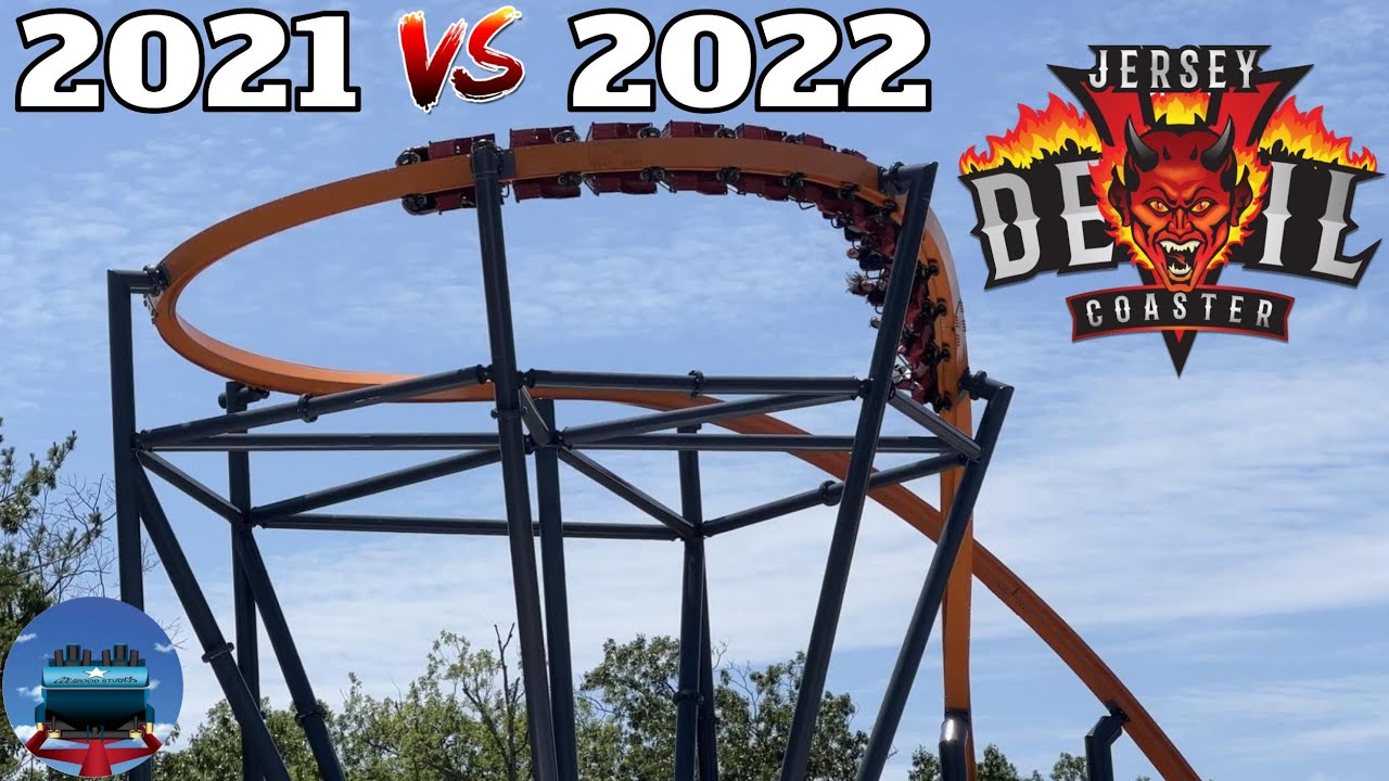 Jersey Devil Coaster - 2021 vs 2022 (WAY FASTER IN 2022!) - YouTube