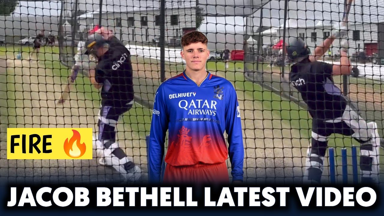 Jacob Bethell latest batting video || RCB new player Jacob Bethell ...