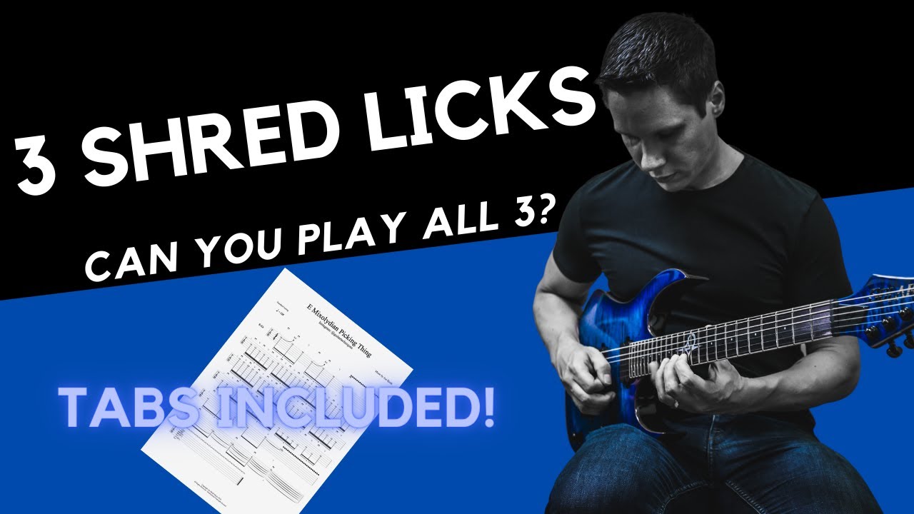 3 Shred Guitar Licks - Jon Bjork Guitar - YouTube