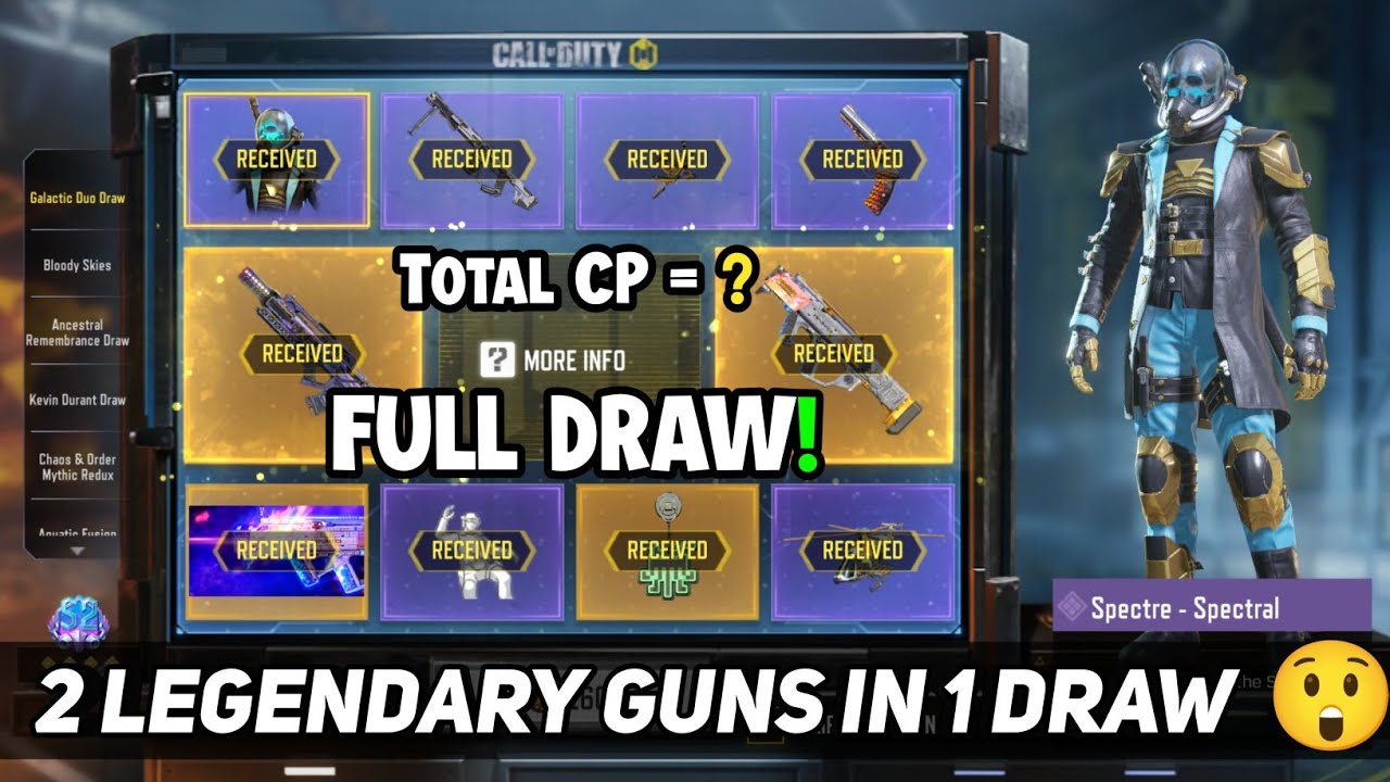 Buying full Galactic Duo Draw CODM | Cordite Zero G & BK57 Space race ...